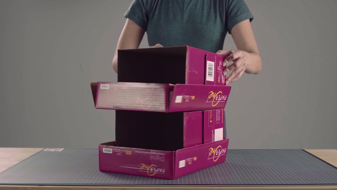#OneBoxChallenge - DIY Letter Tray - YouTube