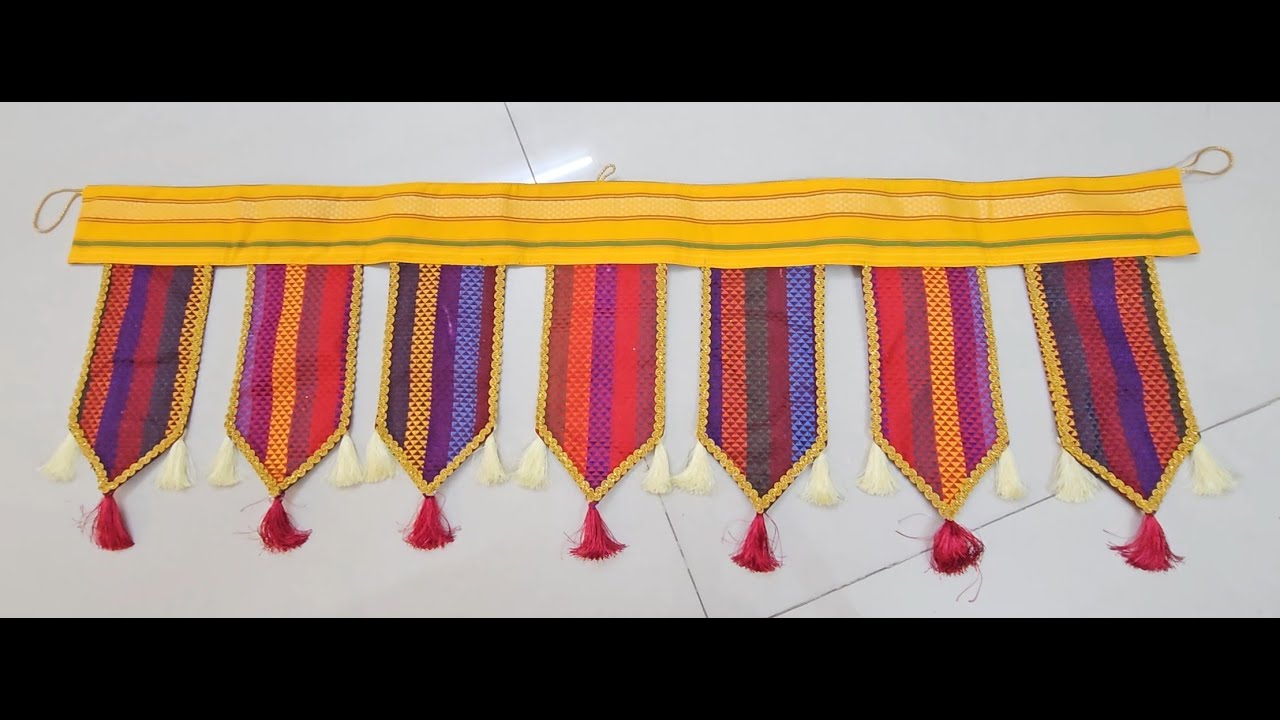 How to stitch Multicolour fabric toran | New Toran Design | Handmade ...