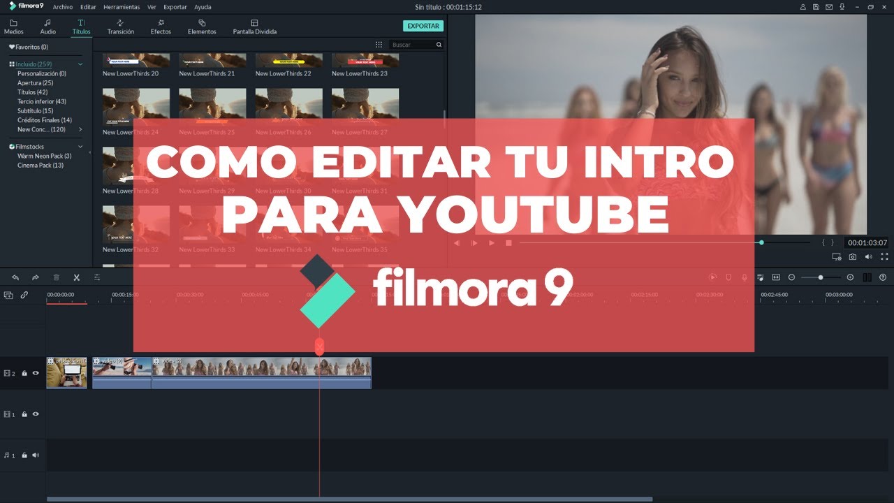 CÓMO HACER UNA INTRO PARA VIDEOS DE YOUTUBE CON FILMORA (LO MÁS FÁCIL!!!! 😍😍😍) - YouTube