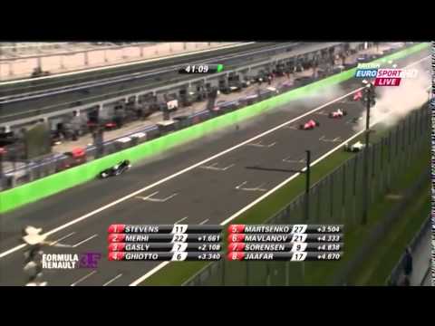 LIVE: Formula Renault crash 2014 - 12th April 2014