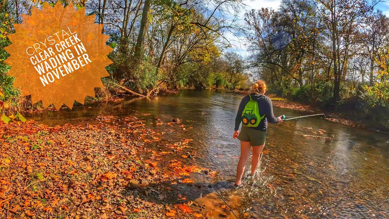 FALL CREEK WADING... IT'S ALWAYS AN ADVENTURE! 2 DIFFERENT FISHING ...