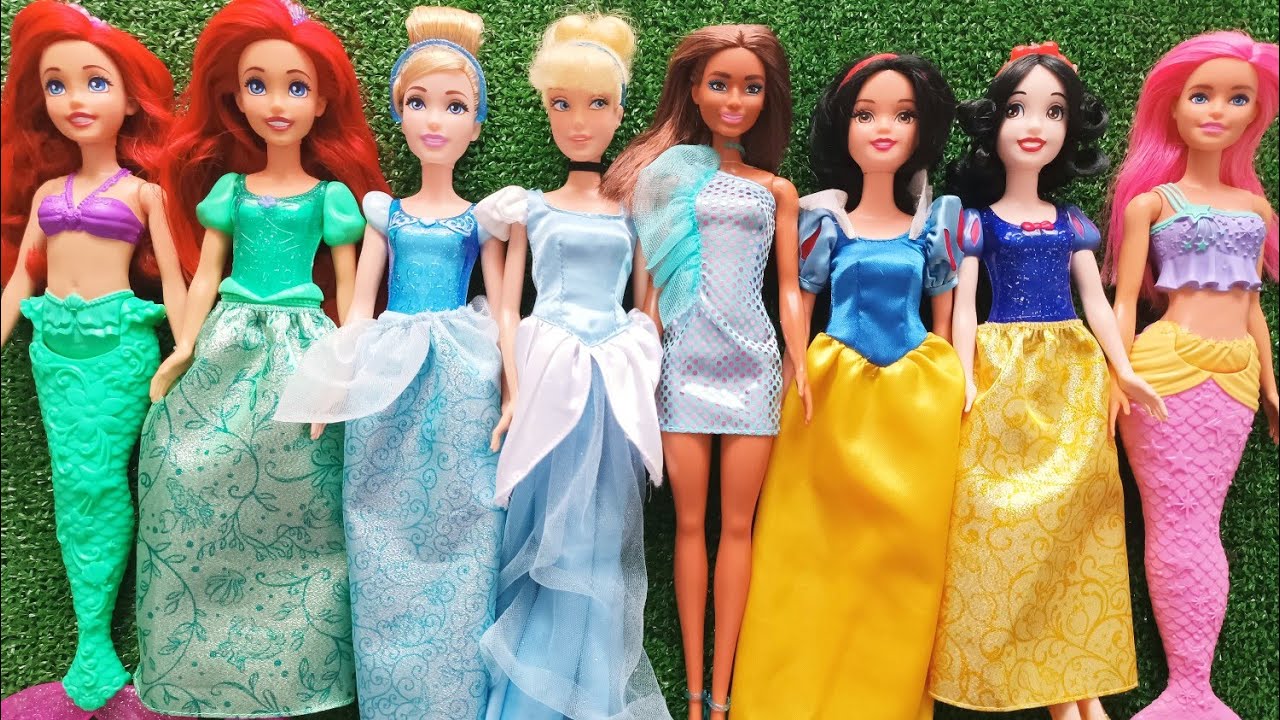 ASMR Unboxing Mattel Disney Princess Spin & Reveal Surprise Dolls ...