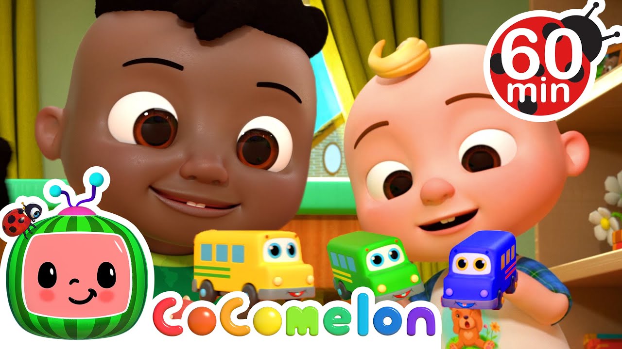 10 Little Buses | Counting Numbers and Colors Song | CoComelon Nursery ...