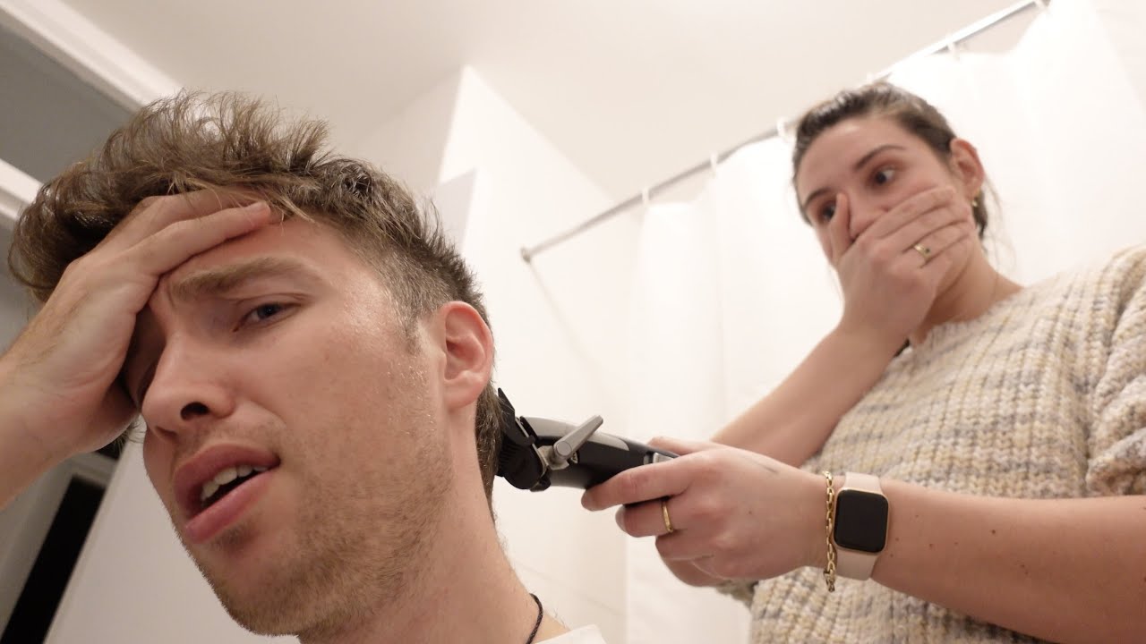 she messed up... MY GIRLFRIEND CUTS MY HAIR *GONE WRONG* 😱 | DAY 10 ...