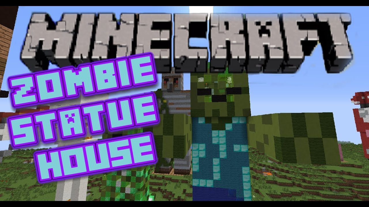 Minecraft ZOMBIE HOUSE Statue / Scale Model / Let's Build - YouTube