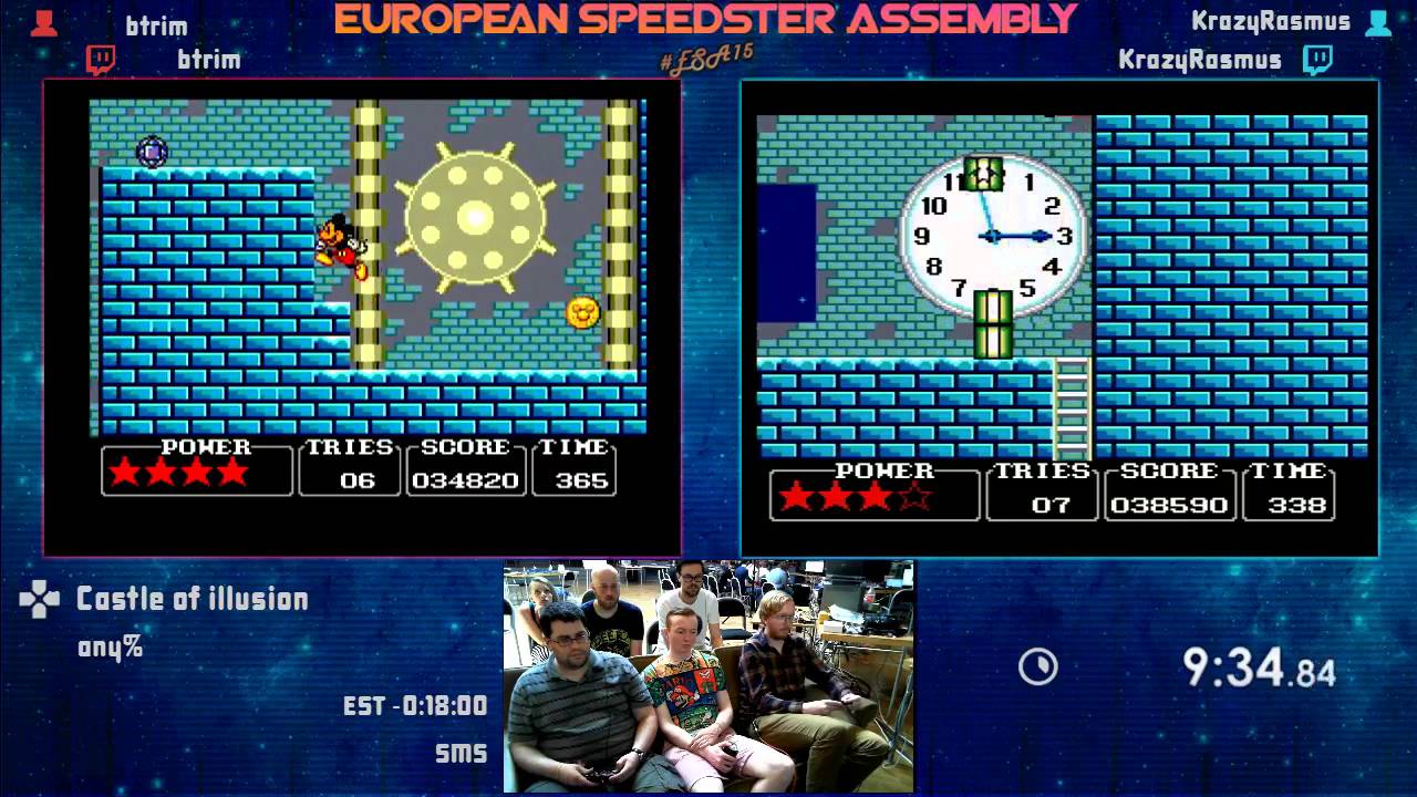 #ESA15Yellow - Castle of Illusion [ any% ] Race - btrim vs KrazyRasmus ...