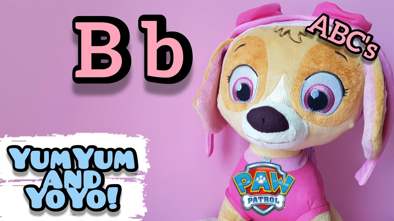 Learn the letter B of the ALPHABET with PAW PATROL Skye/English words ...