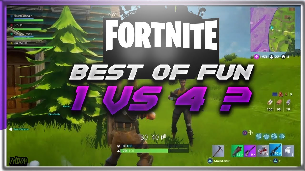 1 VS 4 ? BEST OF - (Fortnite Battle Royale) - YouTube
