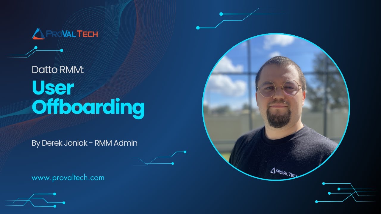 Datto RMM: User Offboarding - YouTube