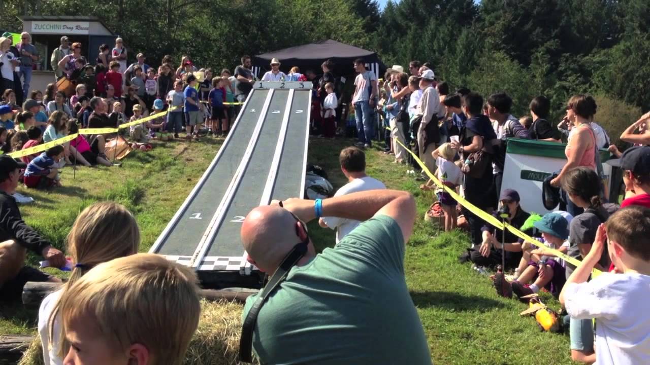 Salt Spring Island - 2013 Fall Fair Zucchini Racing - YouTube