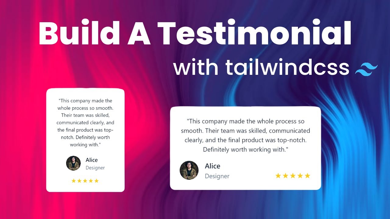 ⭐ Build a Professional Testimonial in Minutes with Tailwind CSS (Free ...
