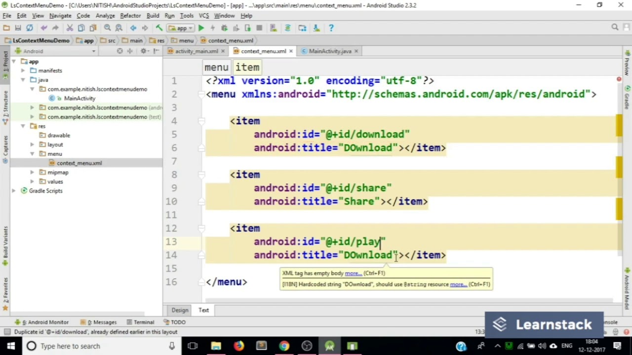 Context Menu In Android Android Development For Beginners Hindi YouTube context-menu-in-android-android-development-for-beginners-hindi-youtube