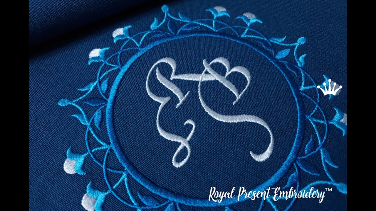 Moroccan monogram frame Machine Embroidery Design 4 sizes - YouTube