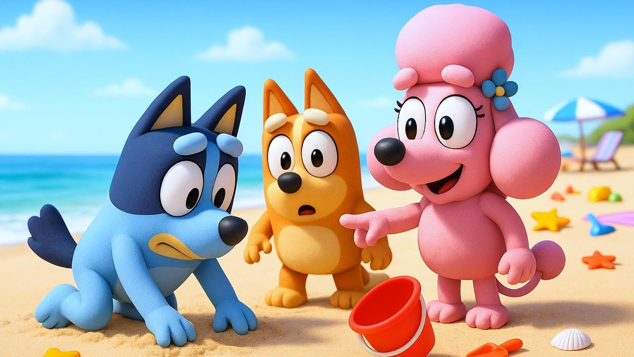 Bluey & Bingo’s Giant Sandcastle Adventure on the Beach!🛕🏖️ | Bluey ...