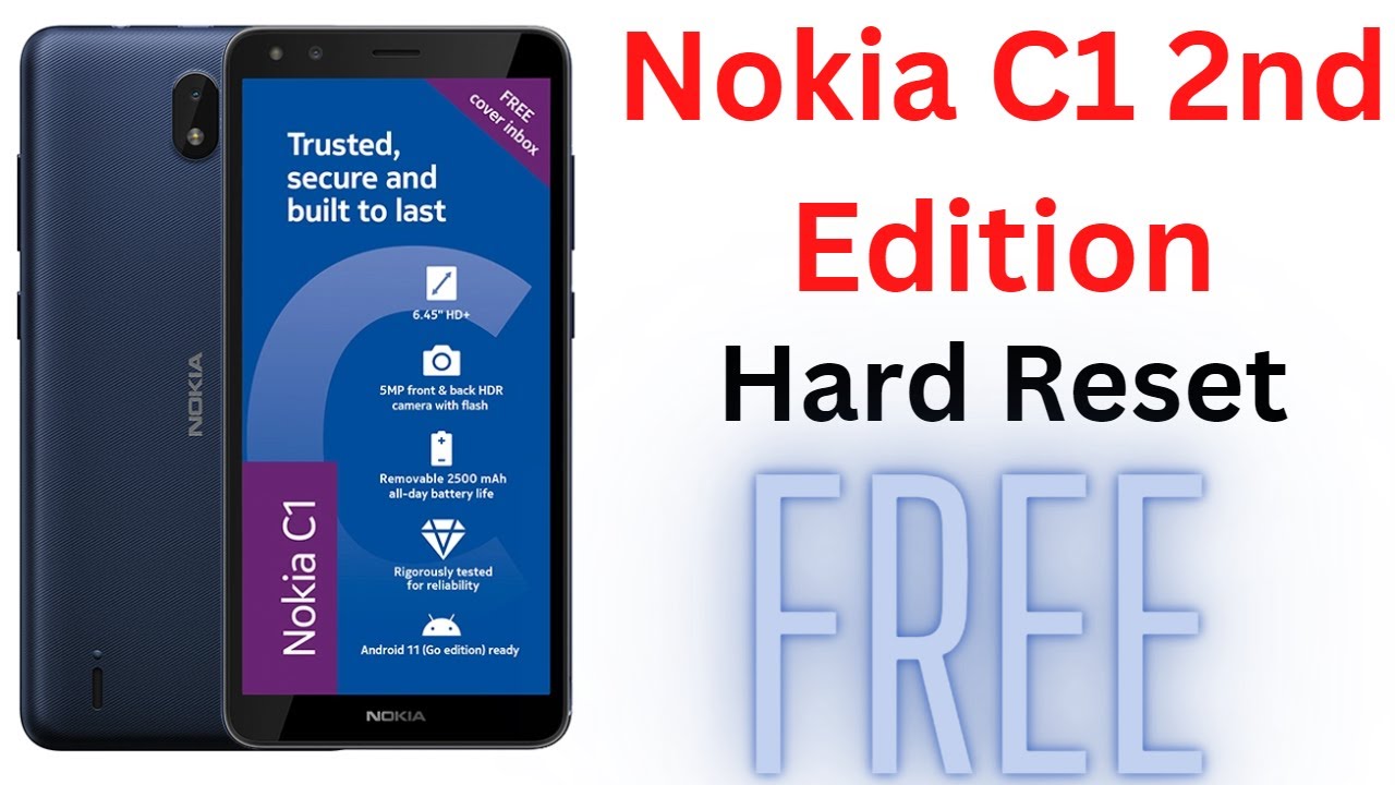 Nokia C1 2nd Edition Hard Reset Free Tool Without test point no need ...