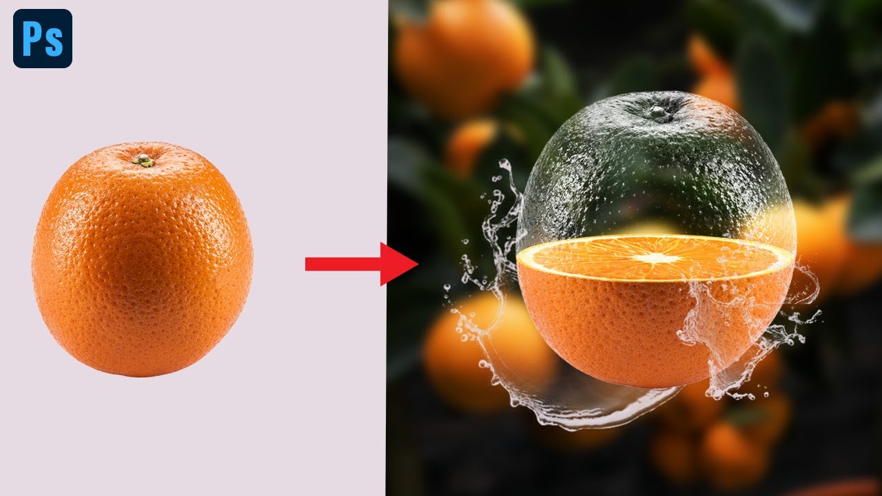 Transparent Effect in Adobe Photoshop || Transparent Orange ...
