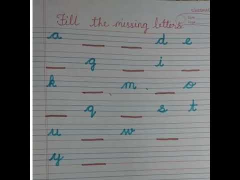 LPSRS_STD_SR.KG A_English(written)Missing letters smallcursive(atoz ...