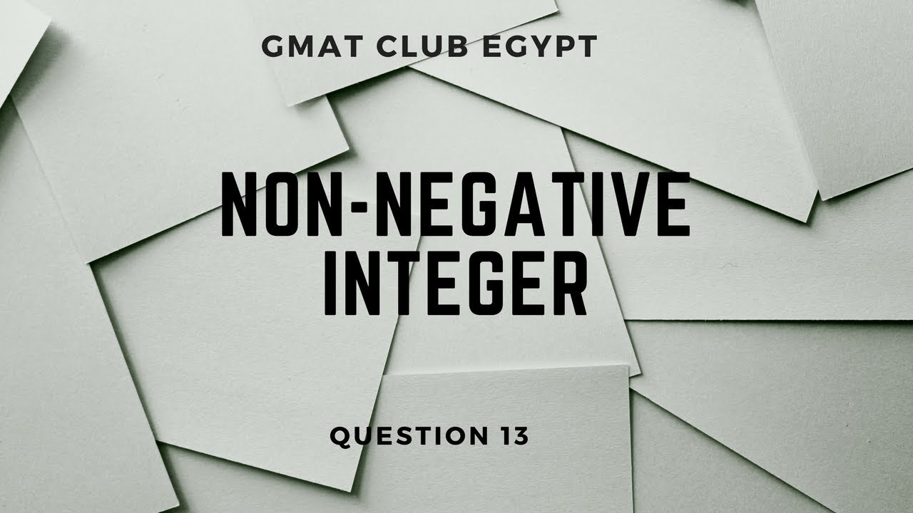 Non Negative Integer مثــــــال عمــــلى - YouTube