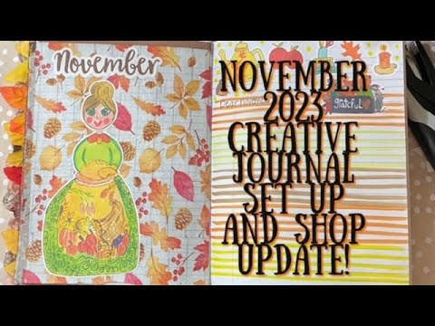 November Journal Set-up and Shop Update - YouTube