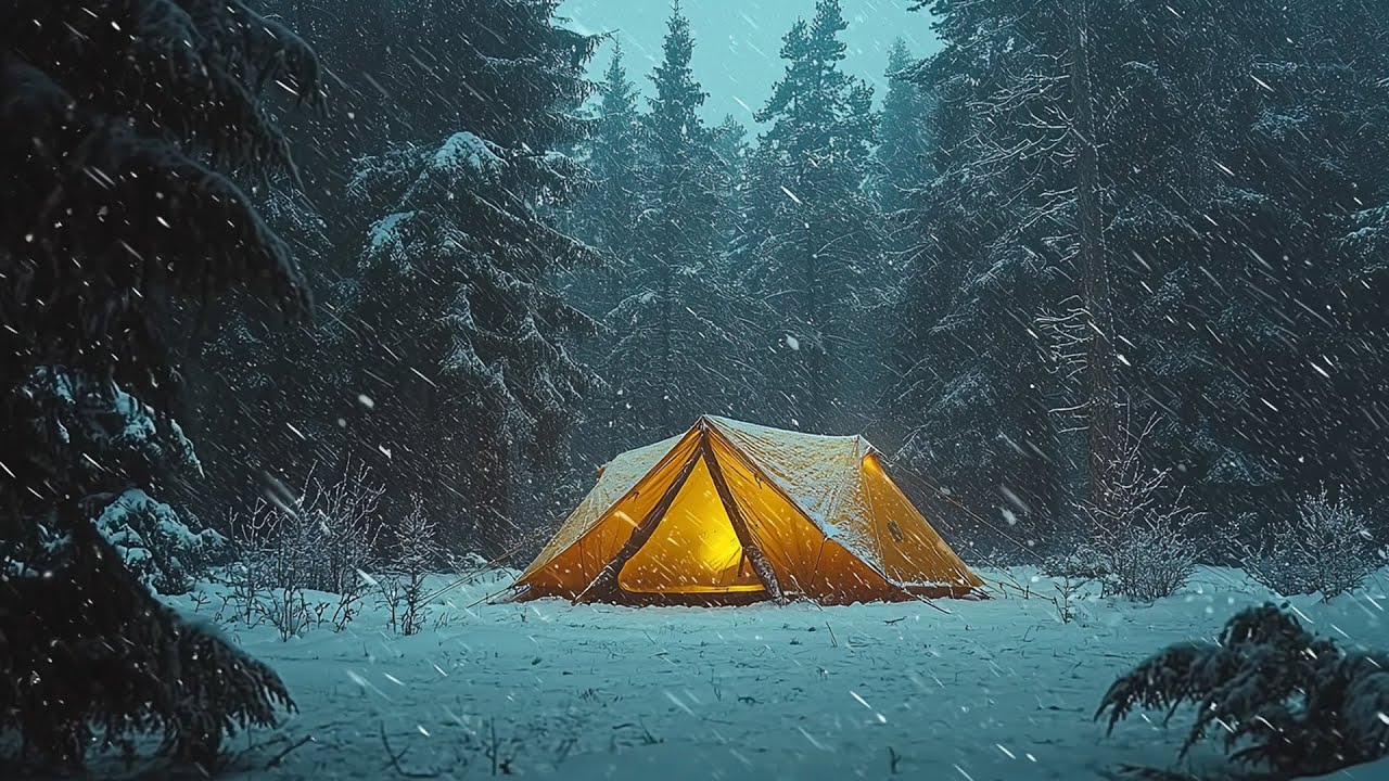 Heavy Blizzard at Camping Tent | Howling Wind & Blowing Snow | Sounds ...