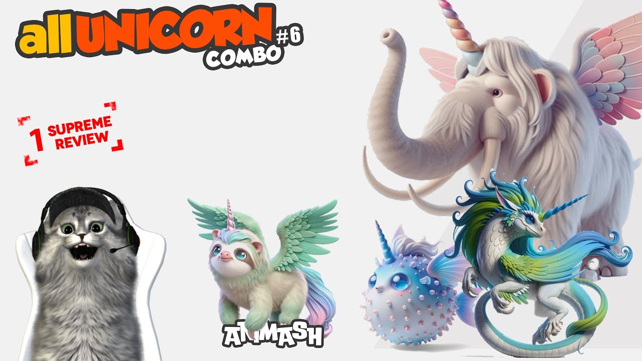 UNICORN part6 Animash gameplay, Supreme review, cute animal merge - YouTube