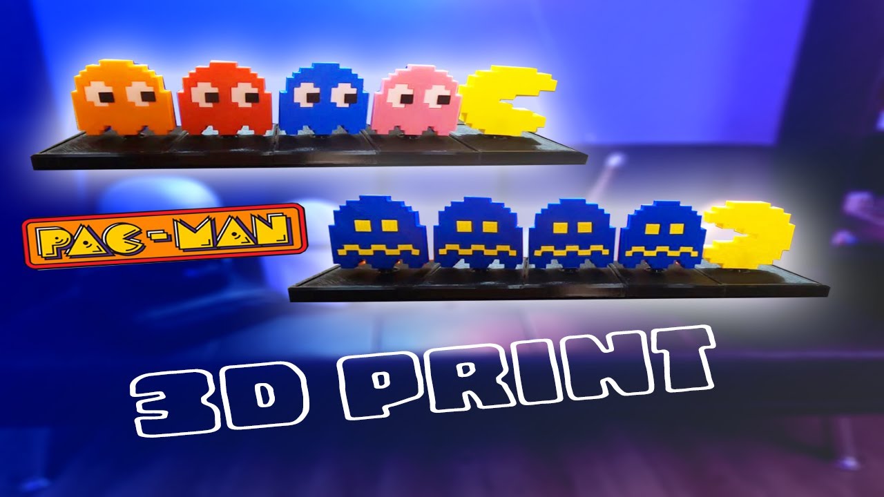 3D Printed Spinning Pac-Man Diorama - YouTube