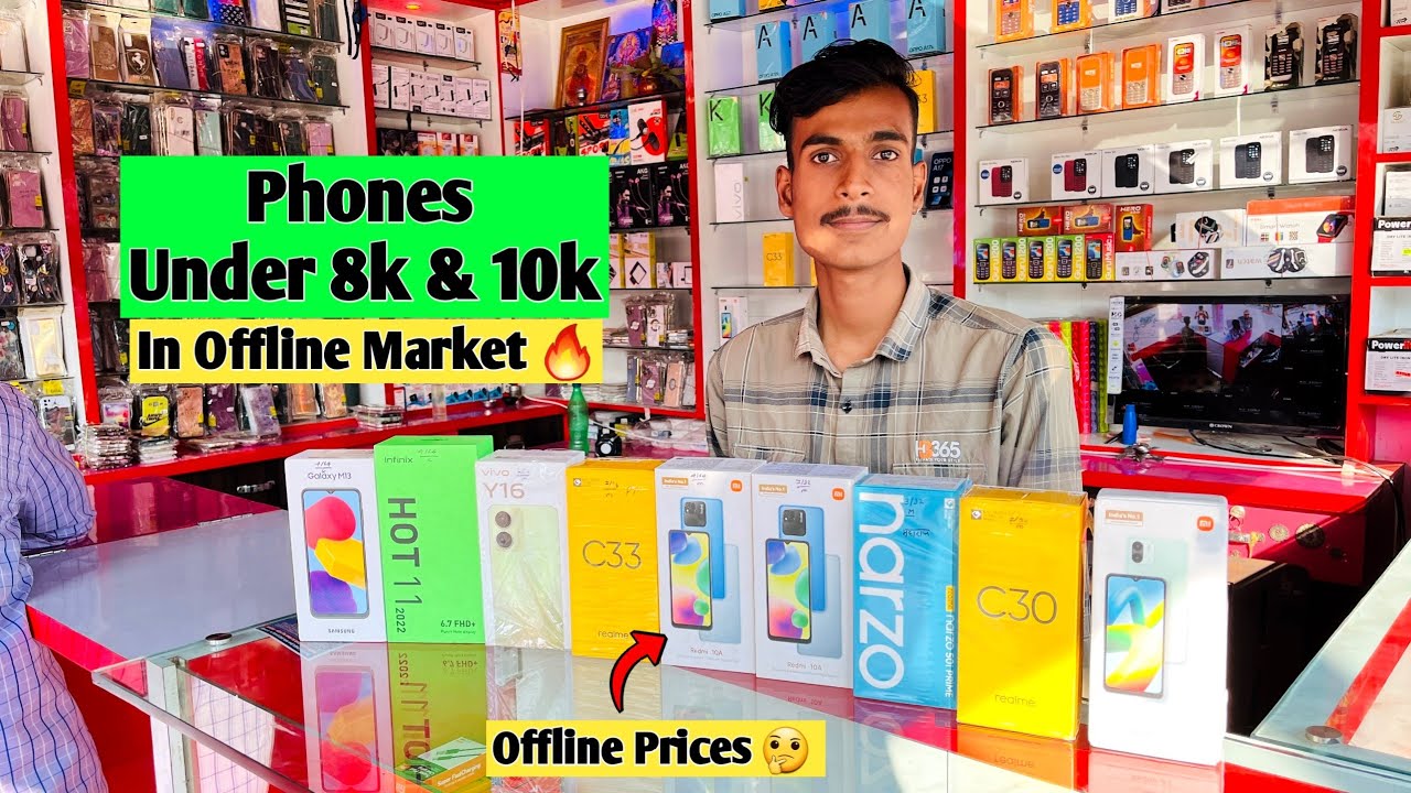 Phones Under 8k & 10k🔥| In a offline shop | Budget phones | Offline ...