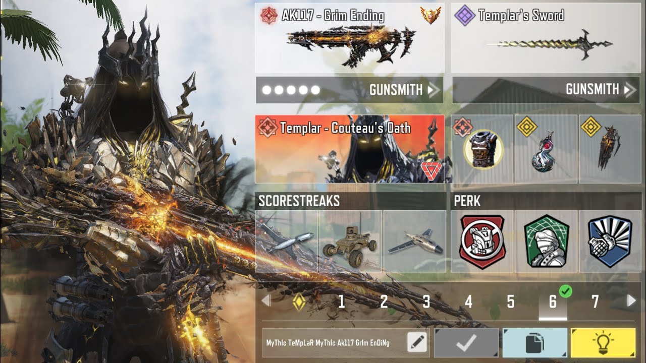 MYTHIC AK117 GRIM ENDING feels so HOT with the MYTHIC TEMPLAR to drop an insane 1v5 ACE in CODM ...