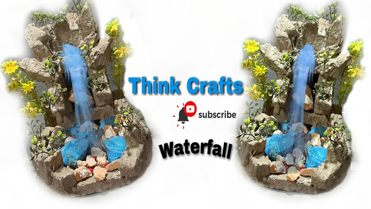 How to Make Beautiful Waterfall Fountain at Home Water Fountain - YouTube