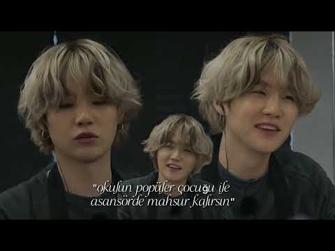 Yoongi ile hayal et -/ okulun popüler çocuğu ile asansörde mahsur kalırsın