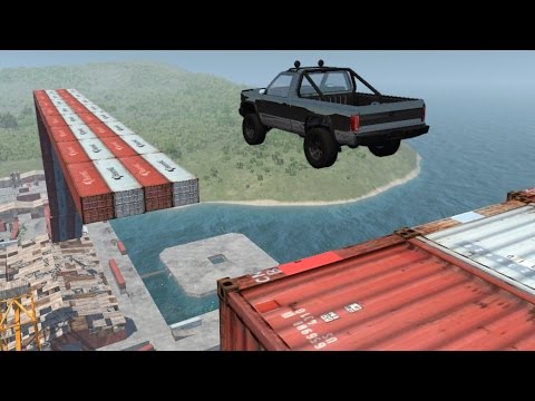 BeamNG.drive - Port Stunts + Conquer The Mountain - YouTube