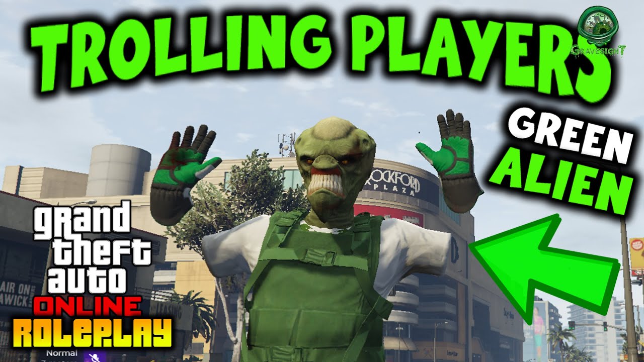 TROLLING PLAYERS! WITH 'GREEN ALIEN' OUTFIT! PART 1 | GTA ONLINE ...