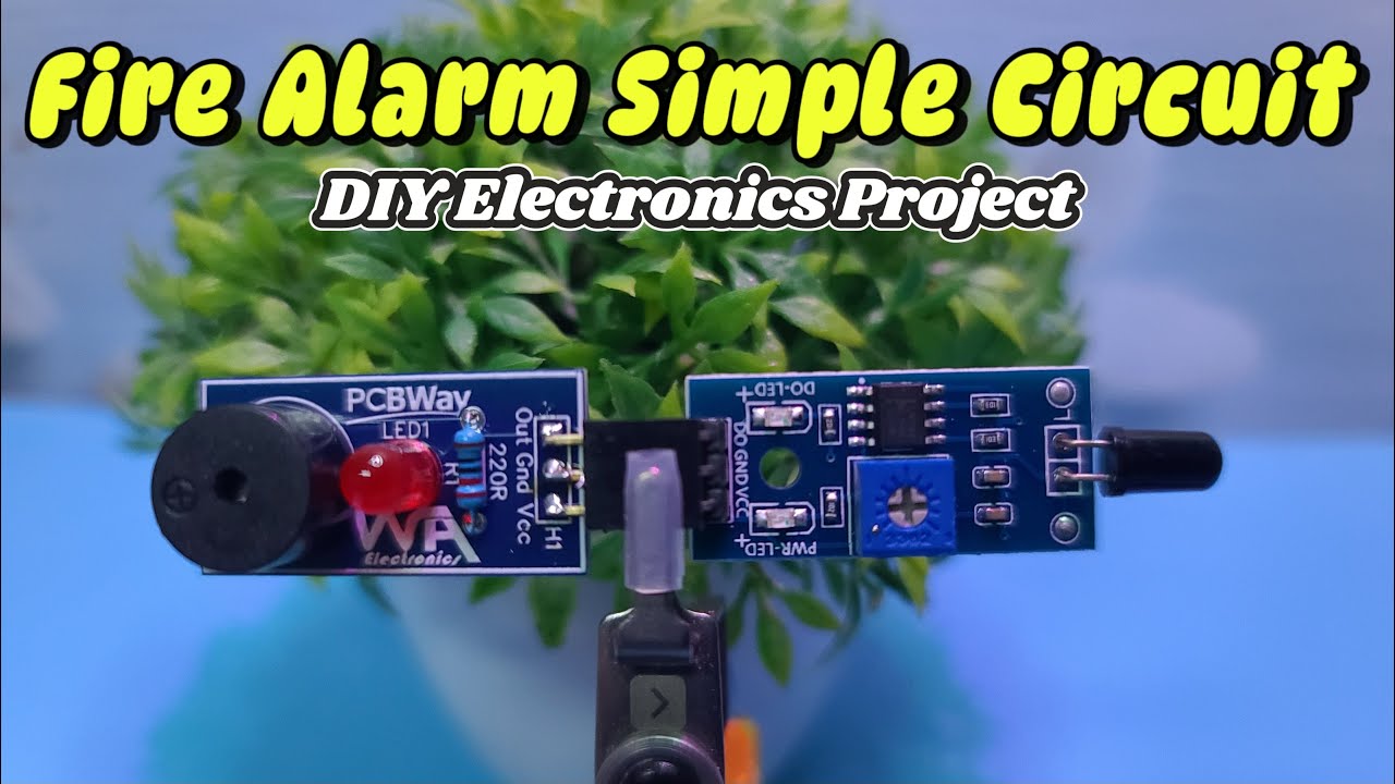 Mini Fire Alarm Circuit | Flame Detector Using IR Module - YouTube