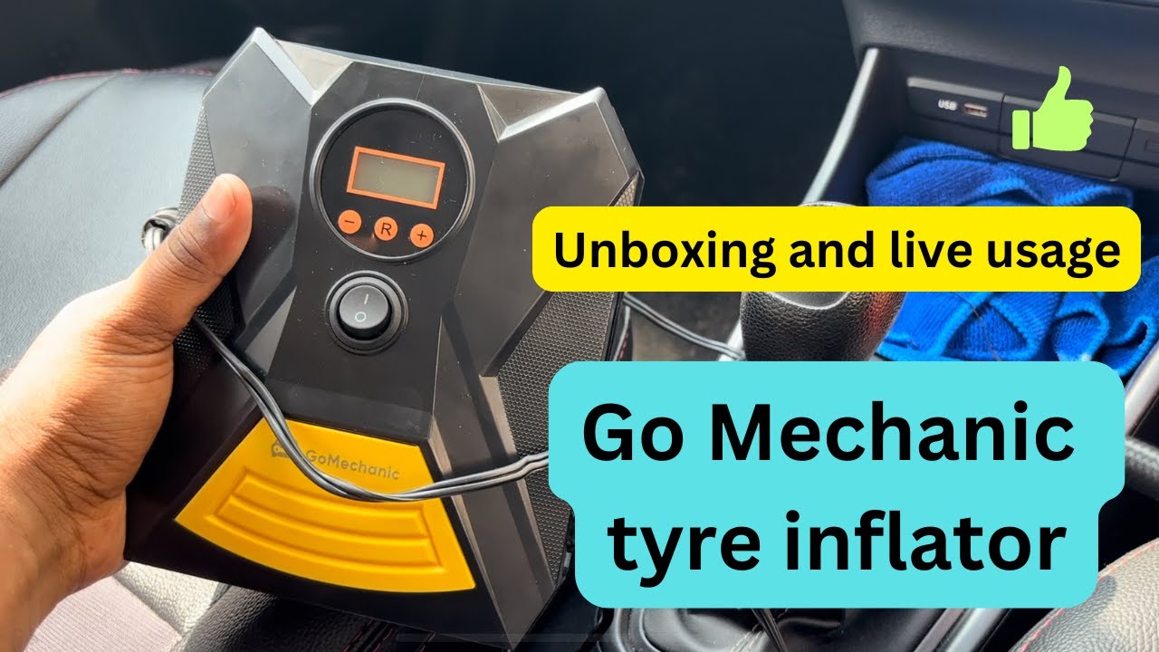 Go mechanic tyre inflator | Unboxing and live use #tyreinflator #tyre ...