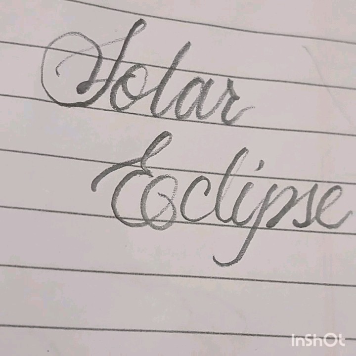 🌘 Solar Eclipse 🌒 | #calligraphy #solareclipse #youtubeshorts - YouTube