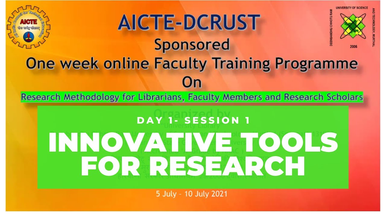 FDP | Research Methodology Tools for enhance research skills | Research ...