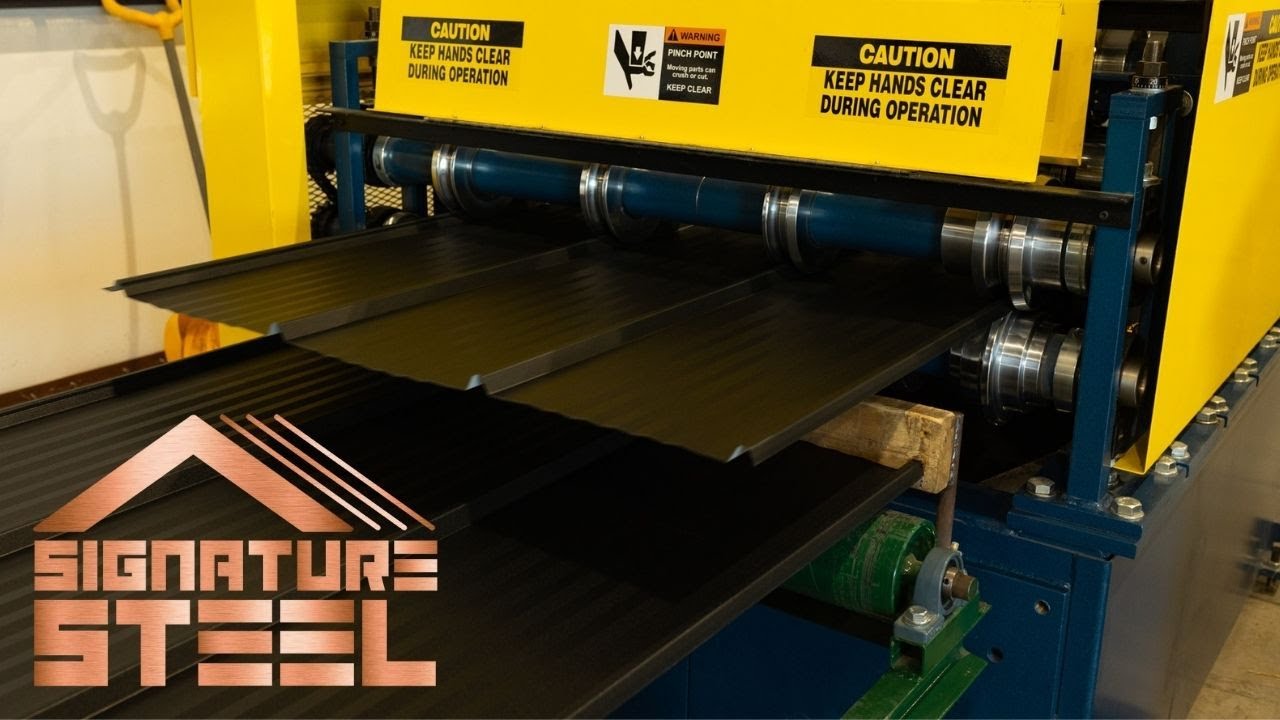 Roll-Forming Metal Roofing Panels | Signature Steel - YouTube