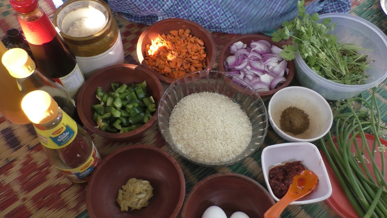 fried rice recipe / village food - YouTube