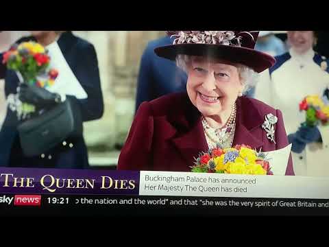 Sky channel surfing during Queen Elizabeth II’s death - 8 September 2022