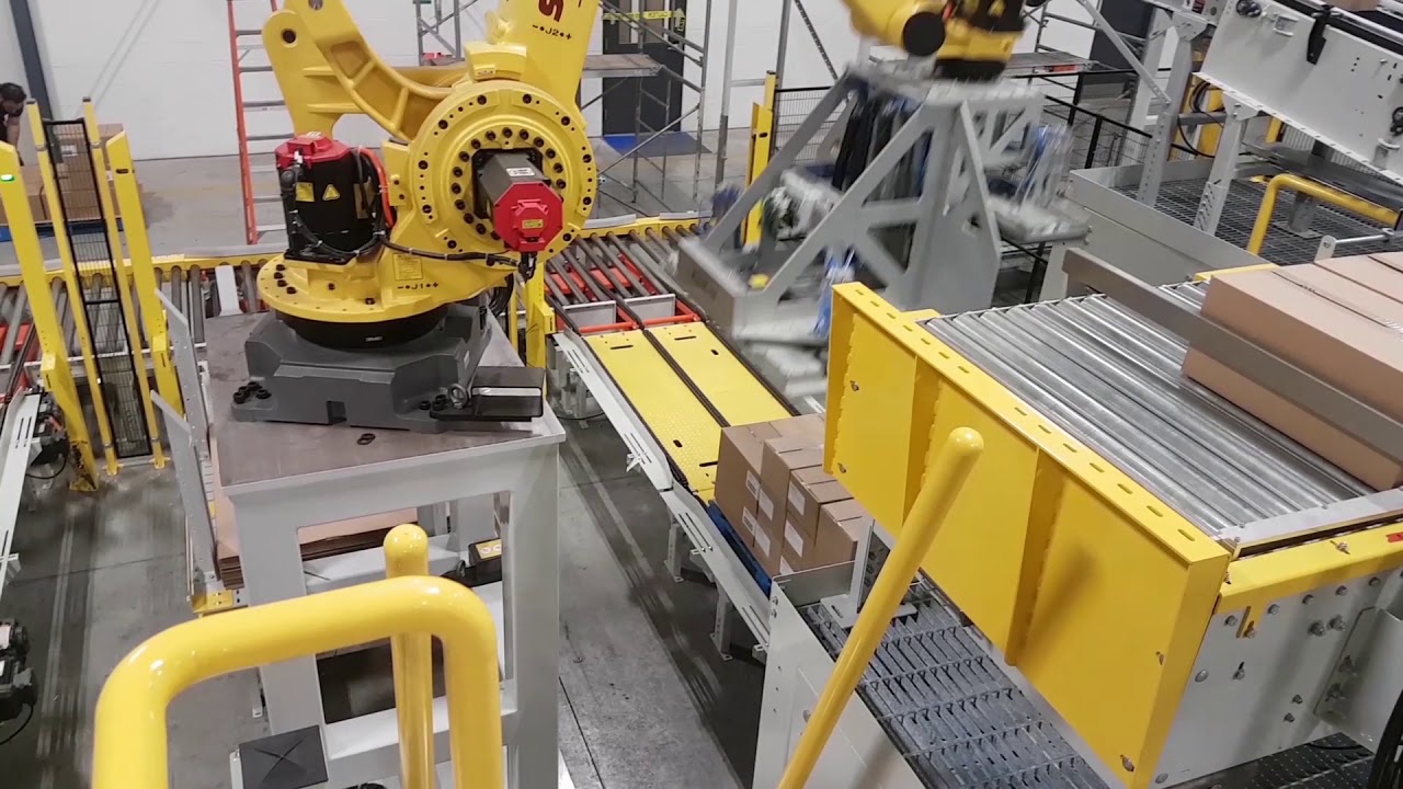 M-410iC-185 Palletizing StrongPoint Automation Cases - Cookies - YouTube