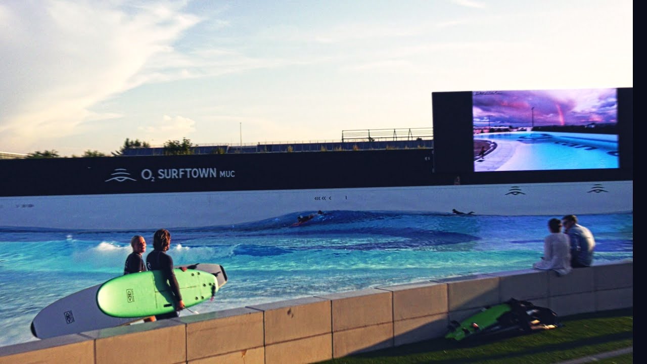 o2 SURFTOWN MUC , SURF-SESSION, VOM BEGINNER ZUM PRO, - YouTube