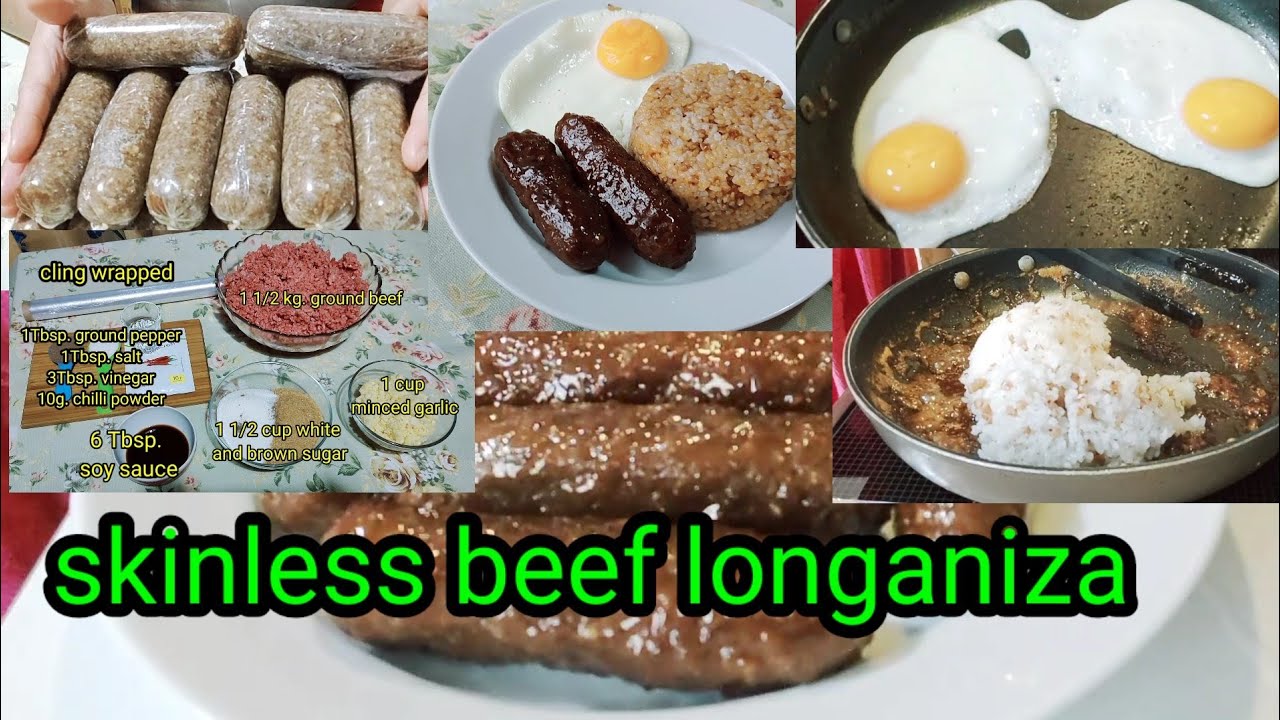 how to make skinless longganiza/ easy beef sausage/ longsilog - YouTube