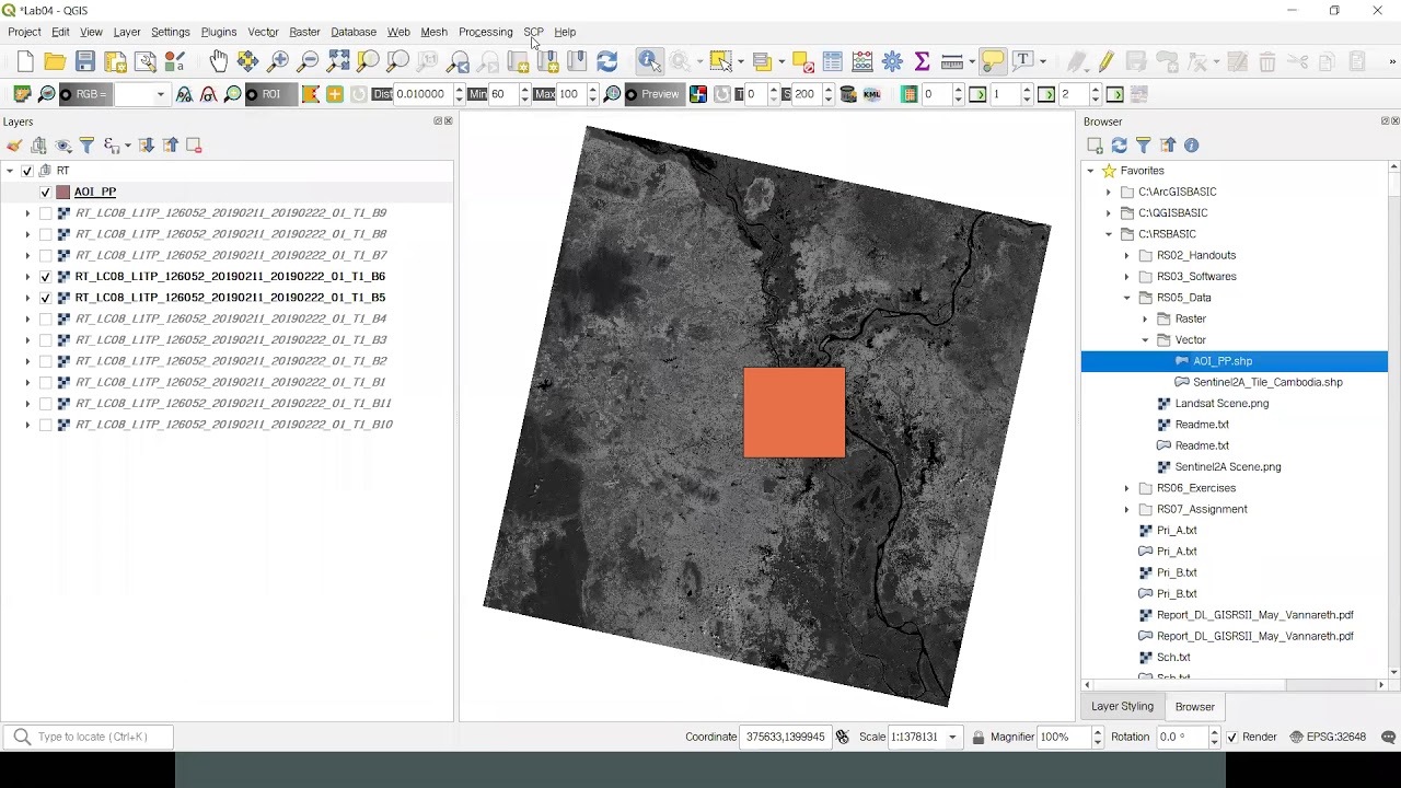 RSBASIC Lab04 Part3 Clip and Stack Raster - YouTube