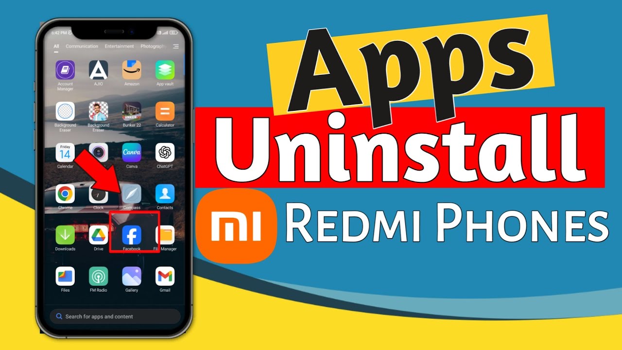 How to Uninstall or Delete Apps in Redmi Phones - YouTube