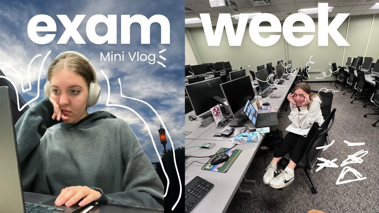 FINAL EXAM WEEK for freshman in college | studying mini vlog - YouTube