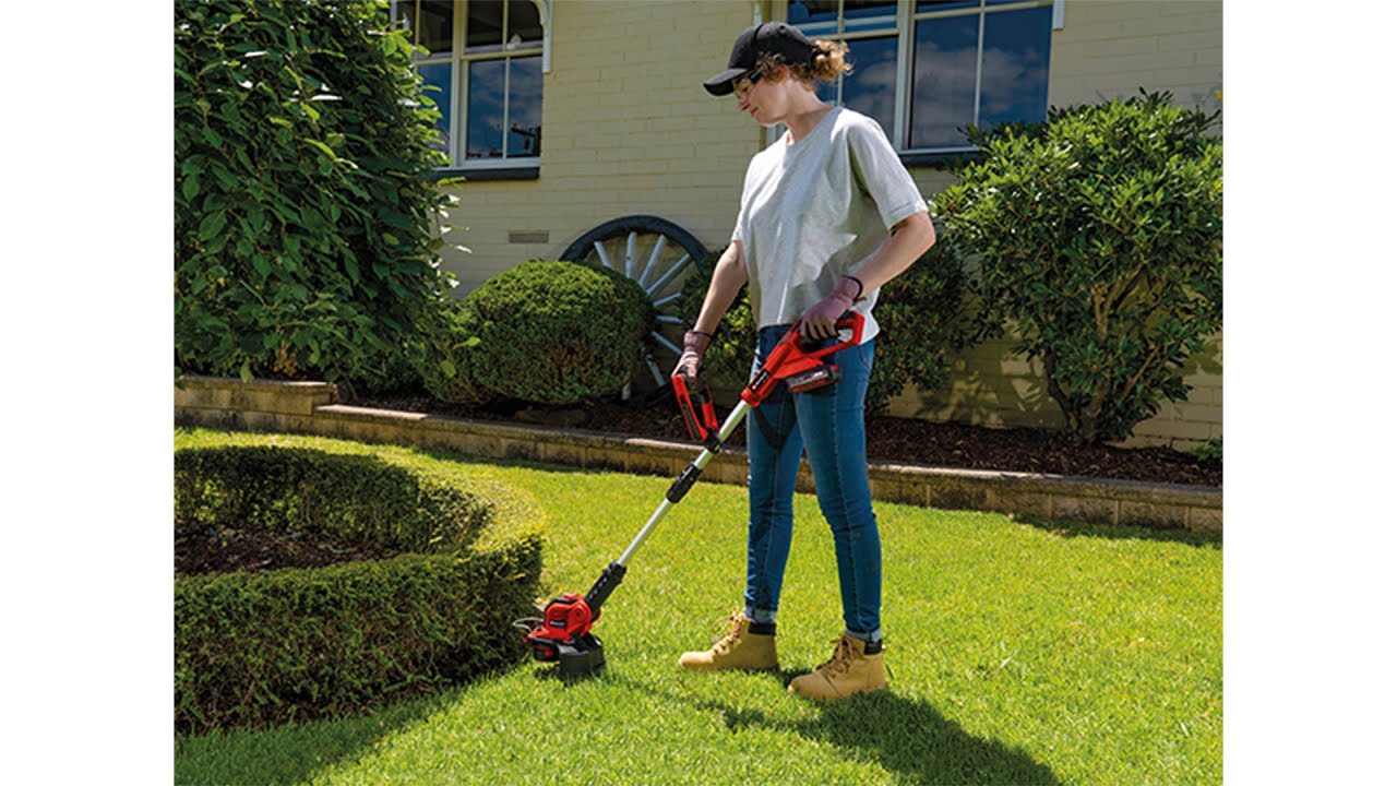 Einhell 11” Cordless Telescopic String Trimmer - YouTube