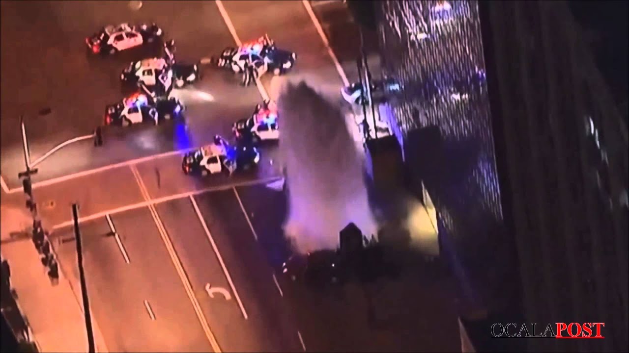 LAPD High Speed Chase Man Shot To Death On Live T.V - YouTube