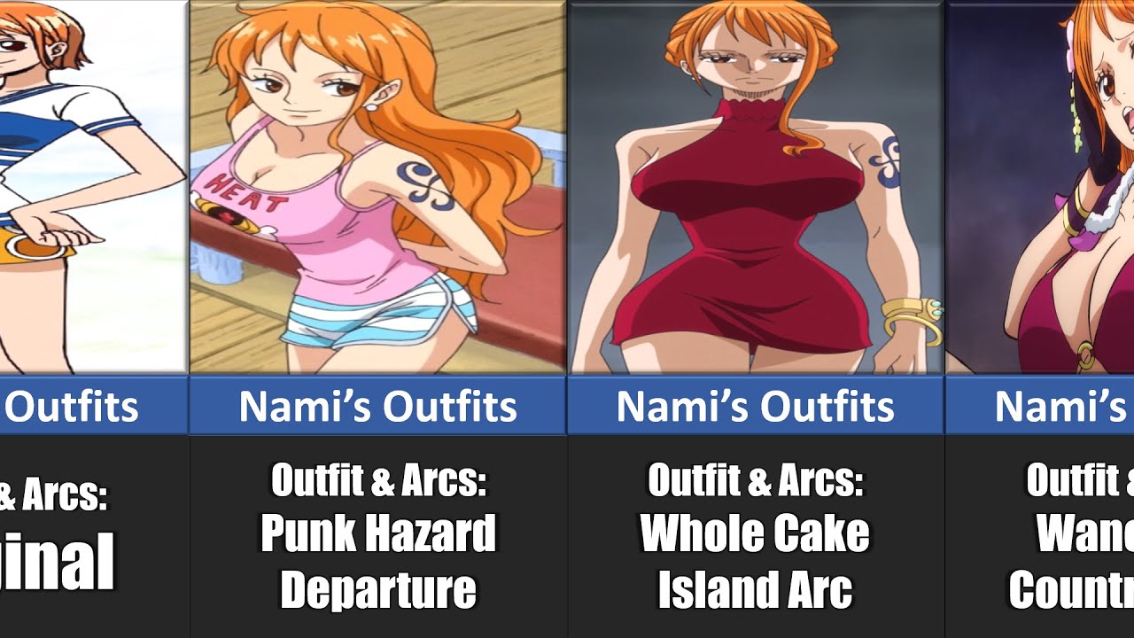 ALL of Nami's Outfits in One Piece (Evolution of Nami Outfits) - YouTube