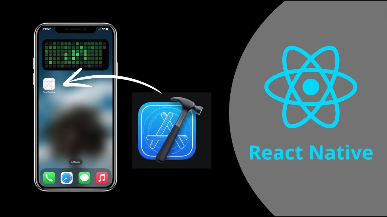 Развертывание React Native проекта на реальном устройстве через Xcode! - YouTube