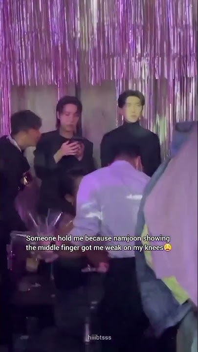Namjoon showing middle finger!?? 😳🔥 - YouTube
